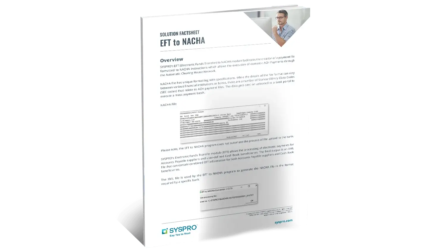 SYSPRO EFT to Nacha | SYSPRO ERP